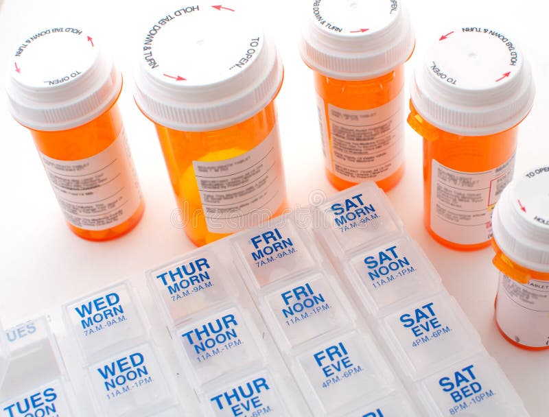 Prescription Medicine Tubes and Case Every Day Stock Photo - Image of ...