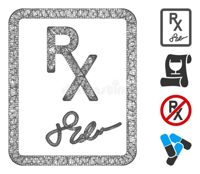 Prescription Page Web Vector Mesh Illustration Stock Illustration ...