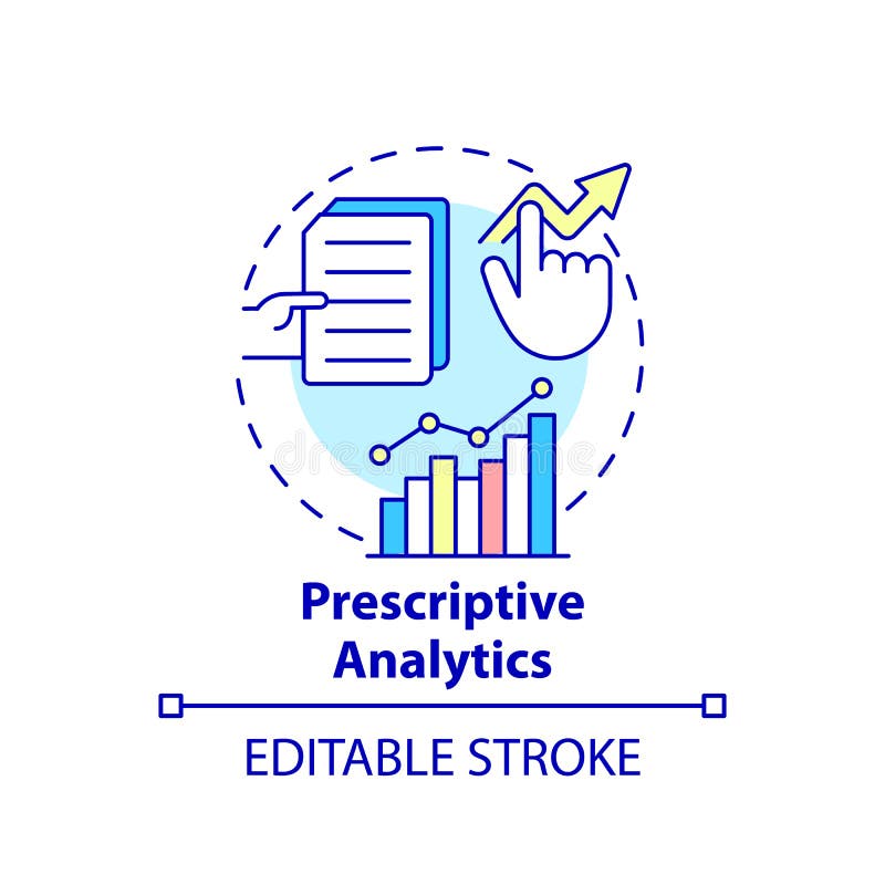 Prescriptive Analytics Concept Icon Stock Vector - Illustration of ...