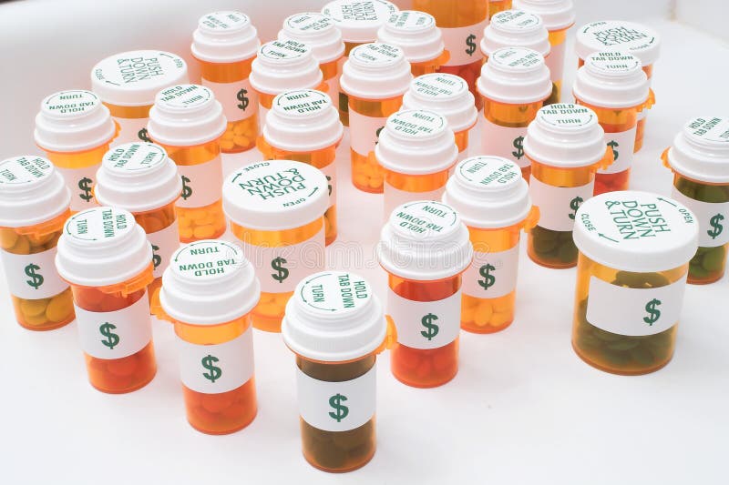 Prescrption Medicine Pill Bottles Stock Image - Image of dose, costly ...