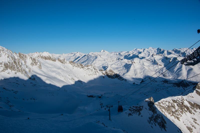 View from Presena Glacier, Passo Tonale, Italy Stock Image - Image of ...