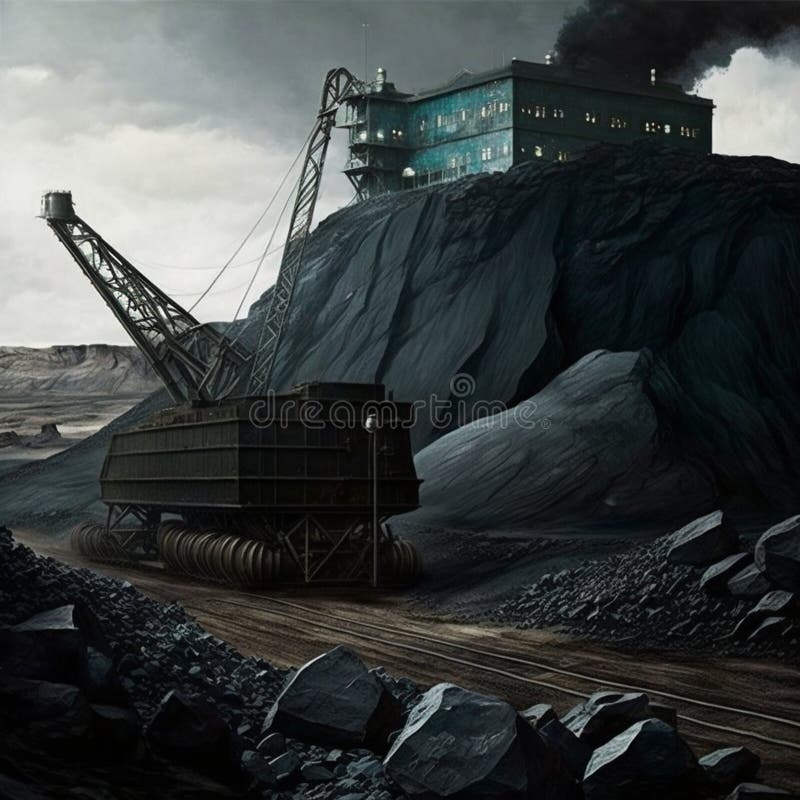 The Presence of Bituminous Coal within a Coal Mine. AI Stock ...