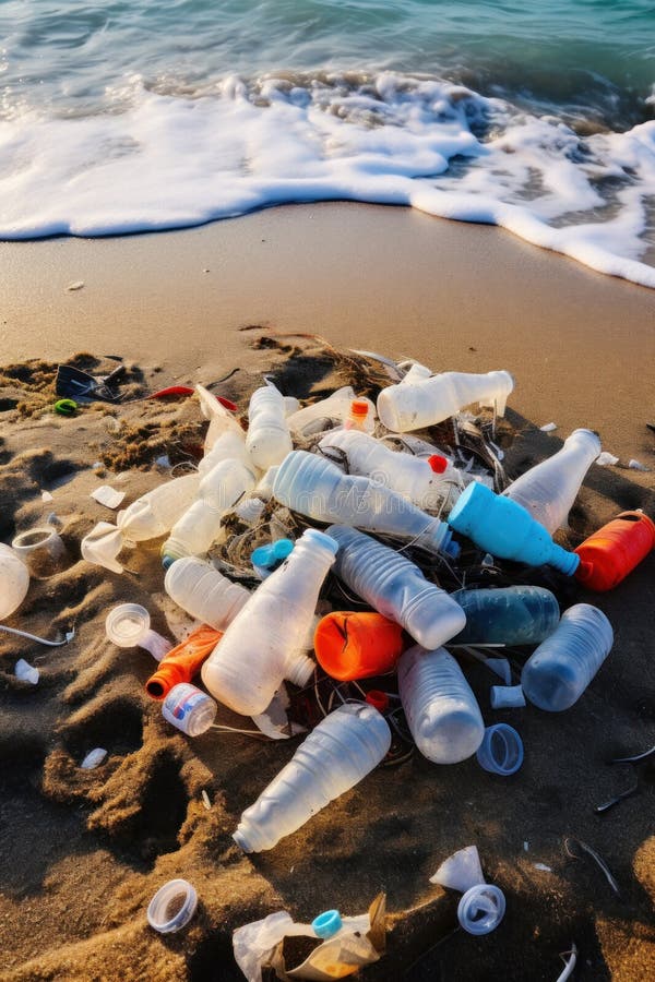 Plastic Trash on Beach Unsightly Problem Tarnishes Natural Beauty of ...