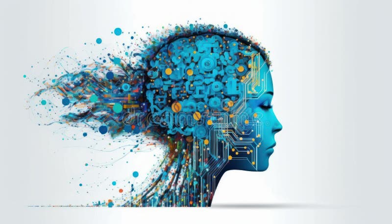 Futuristic Technology Background 6K, Analysis Technology Head ...