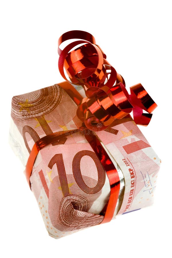 Present stock image. Image of birthday, ribbon, euros - 13320429