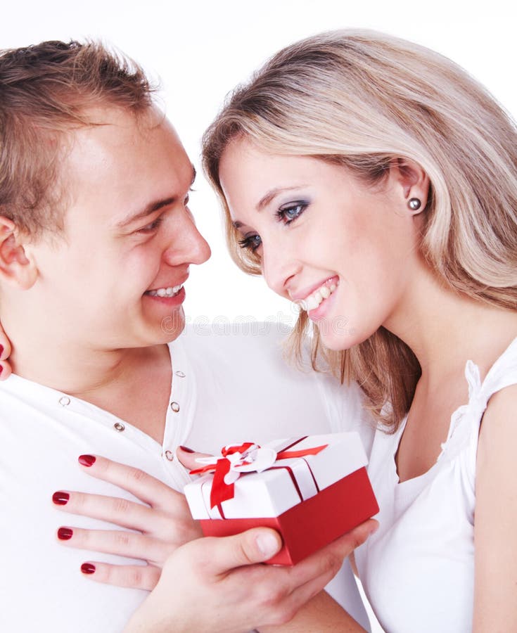 Present couple stock photo. Image of christmas, romance - 17000456