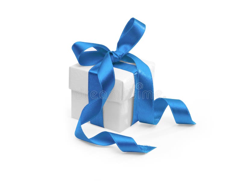 Blue gift box stock vector. Illustration of christmas - 5282051