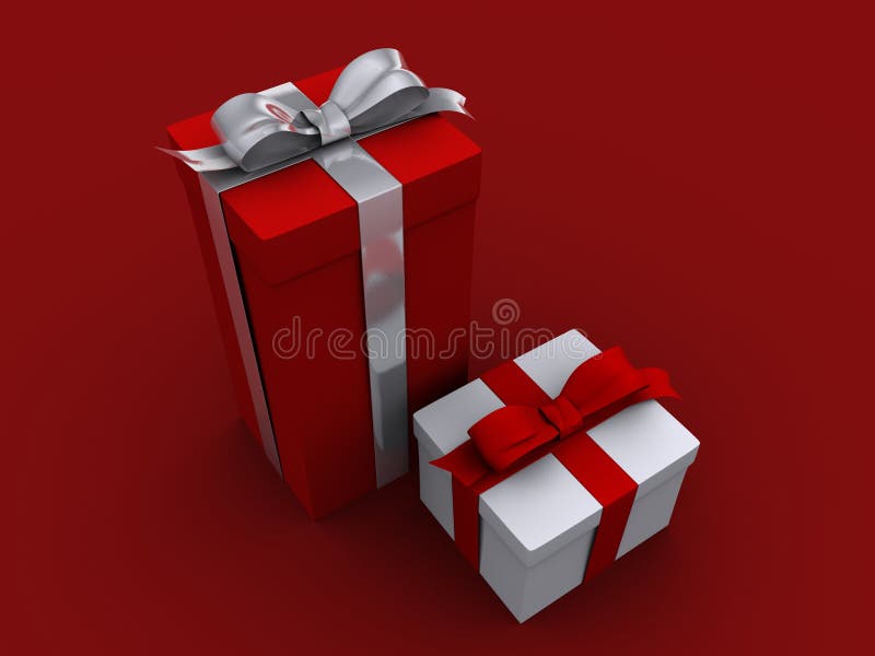 Present box 3 stock illustration. Illustration of ribbon - 3492558