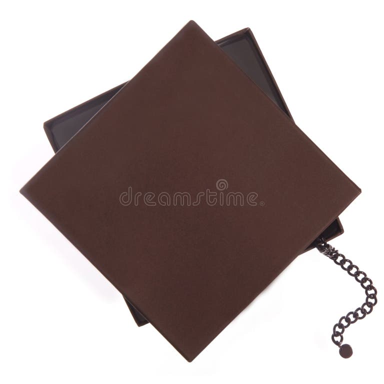 Present Box and the Chain Isolated on White Stock Image - Image of ...