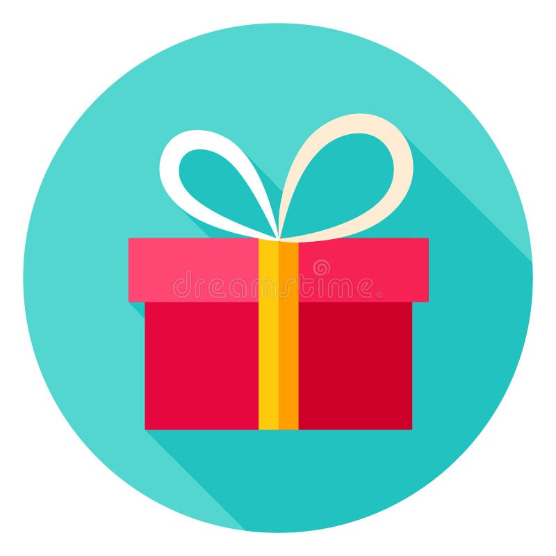 Present Circle Icon stock vector. Illustration of romance - 83908396