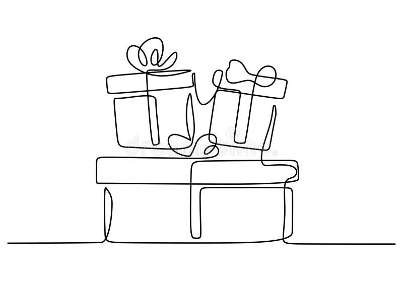 Line Drawn Present Stock Illustrations – 13,049 Line Drawn Present ...