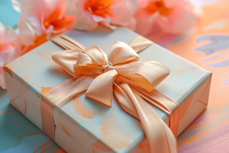A Present Box is Shown Open on a Colorful Background Stock Photo ...