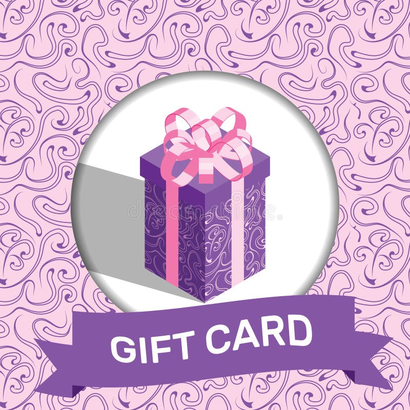 Present Box on Textured Background. Gift Card Stock Vector ...