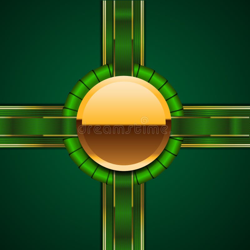 Present Box Gold and Red Top View Eps 10 Stock Vector - Illustration of ...