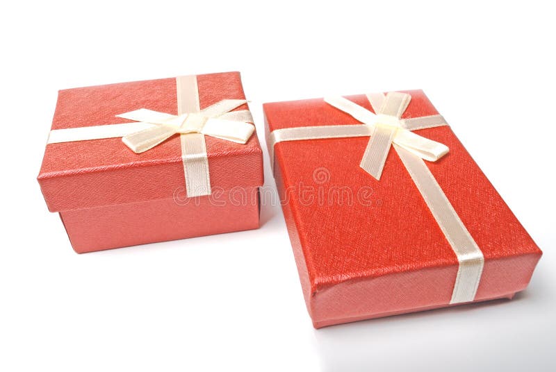 Two presents stock photo. Image of presents, ribbon, xmas - 5511084
