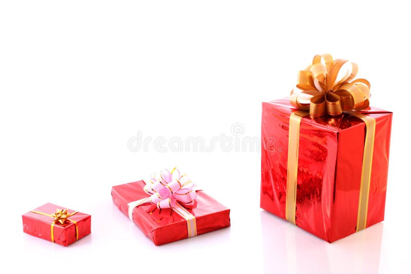 Present boxes stock image. Image of heap, white, ribbon - 11457733