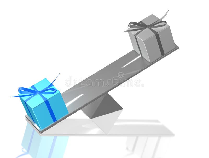 Lever with Boxes in Balance Stock Vector - Illustration of engineering ...