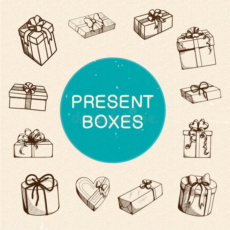 Present boxes collection. stock vector. Illustration of isolated - 42378803
