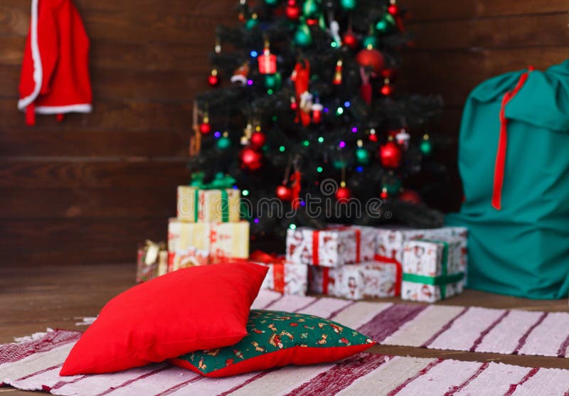 Present Boxes Under Fir-tree Stock Photo - Image of concept, boxes ...