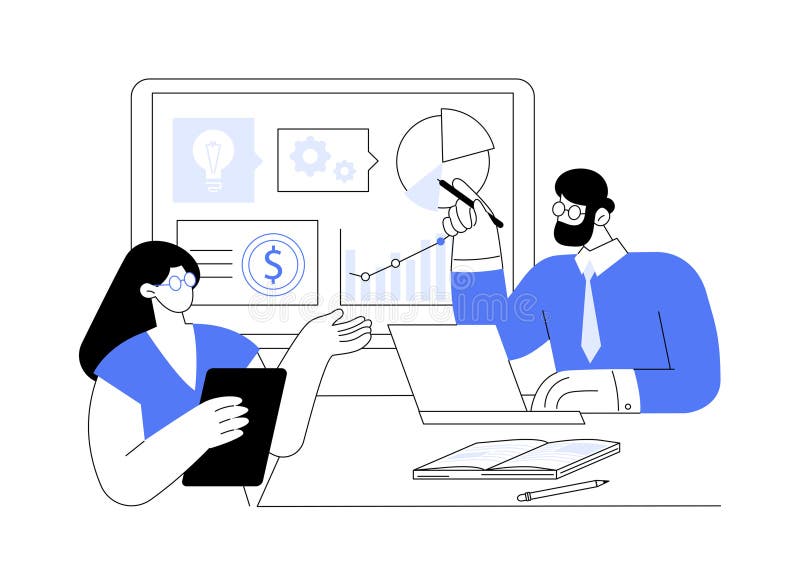 Present Business Plan Isolated Cartoon Vector Illustrations. Stock ...