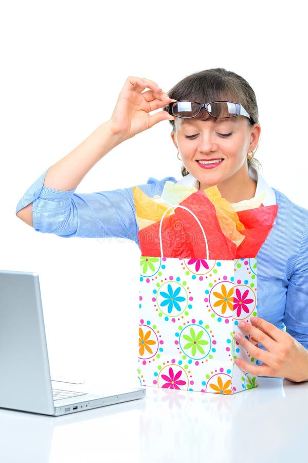 Present for businesswoman stock image. Image of gifts - 15018305