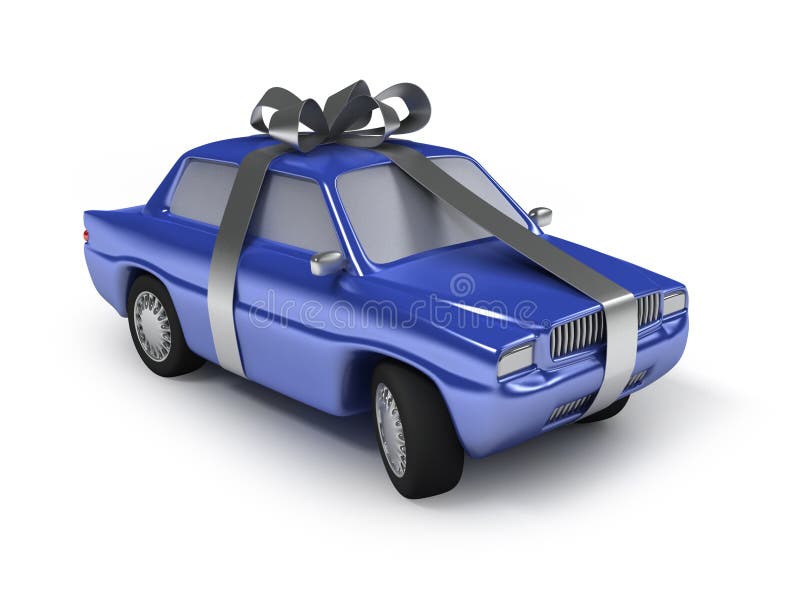 Car in gift stock illustration. Illustration of smooth - 3712615