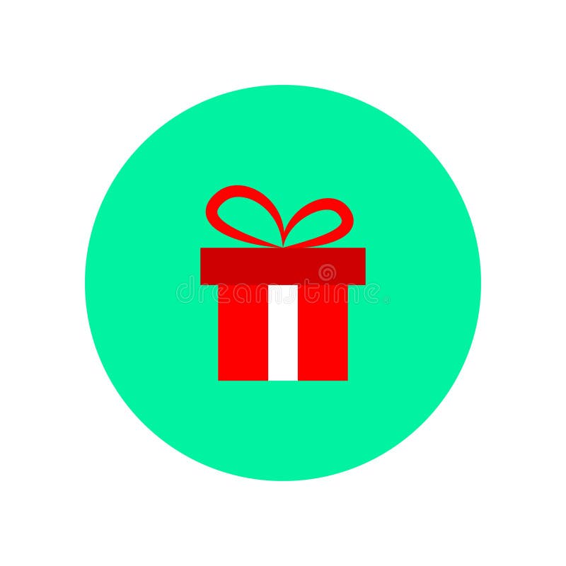 Present Circle Flat Icon stock vector. Illustration of present - 178780903