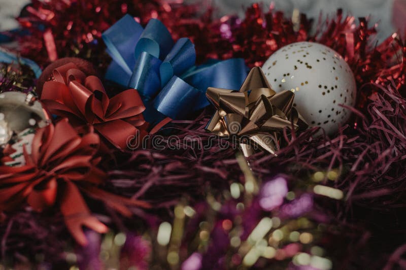 Present Decorations. Gift Packaging Stock Photo - Image of gift ...