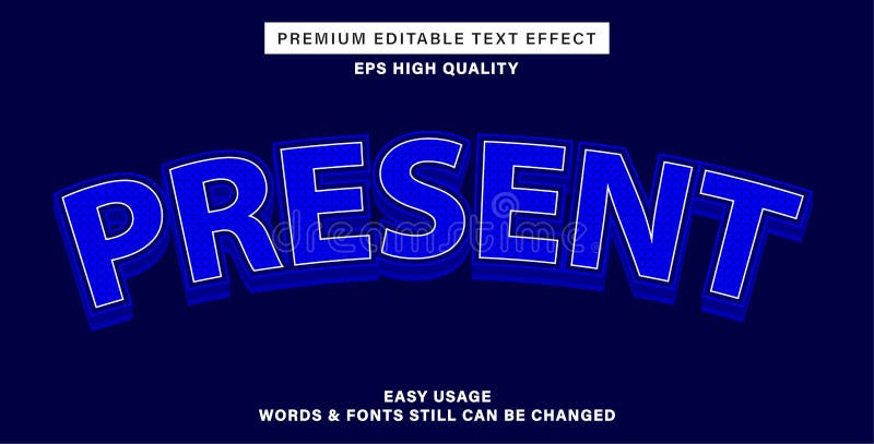 Present Editable Text Effect Style Stock Vector - Illustration of ...