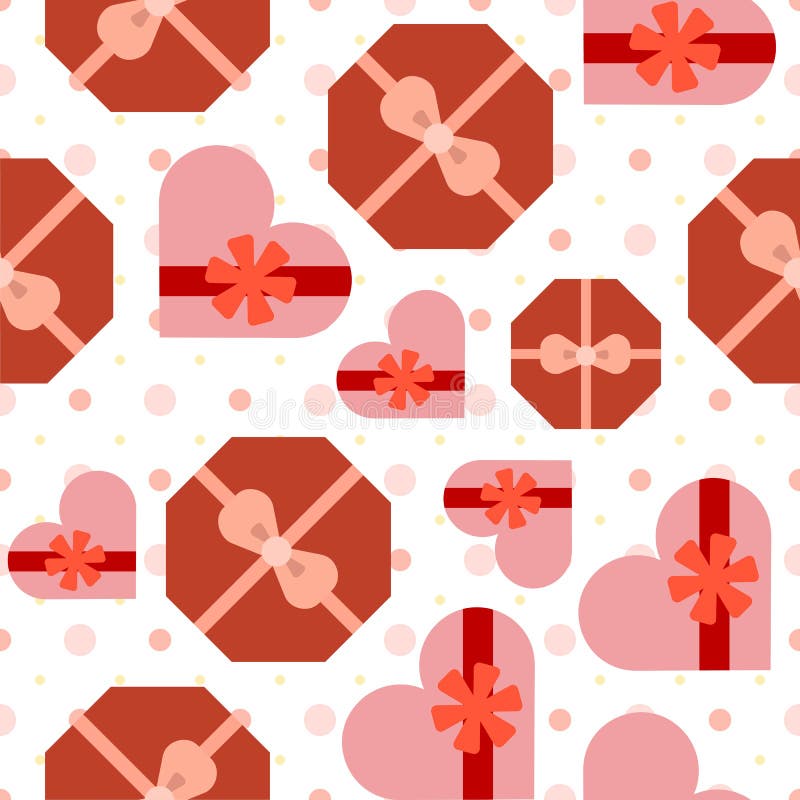 Present Gift Box Seamless Pattern Suitable for Use As Wrapping P Stock ...