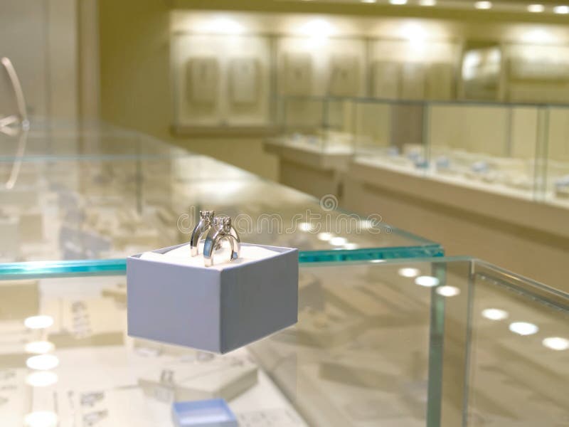 Present Gift in Jewelry Shop Stock Photo - Image of carat, gemstone ...