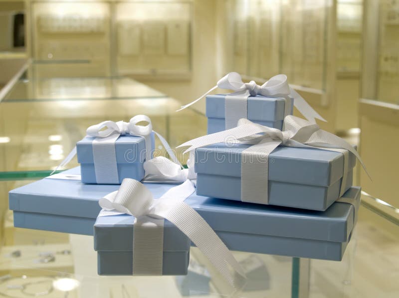 Present Gift in Jewerly Shop Stock Image - Image of carat, engagement ...