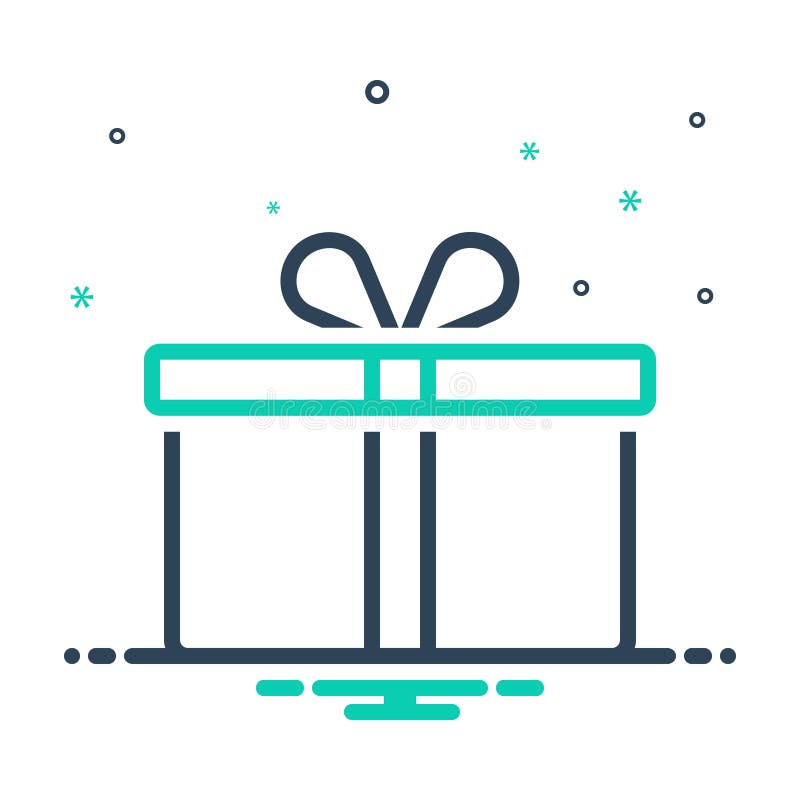 Mix Icon for Present, Surprise and Package Stock Illustration ...