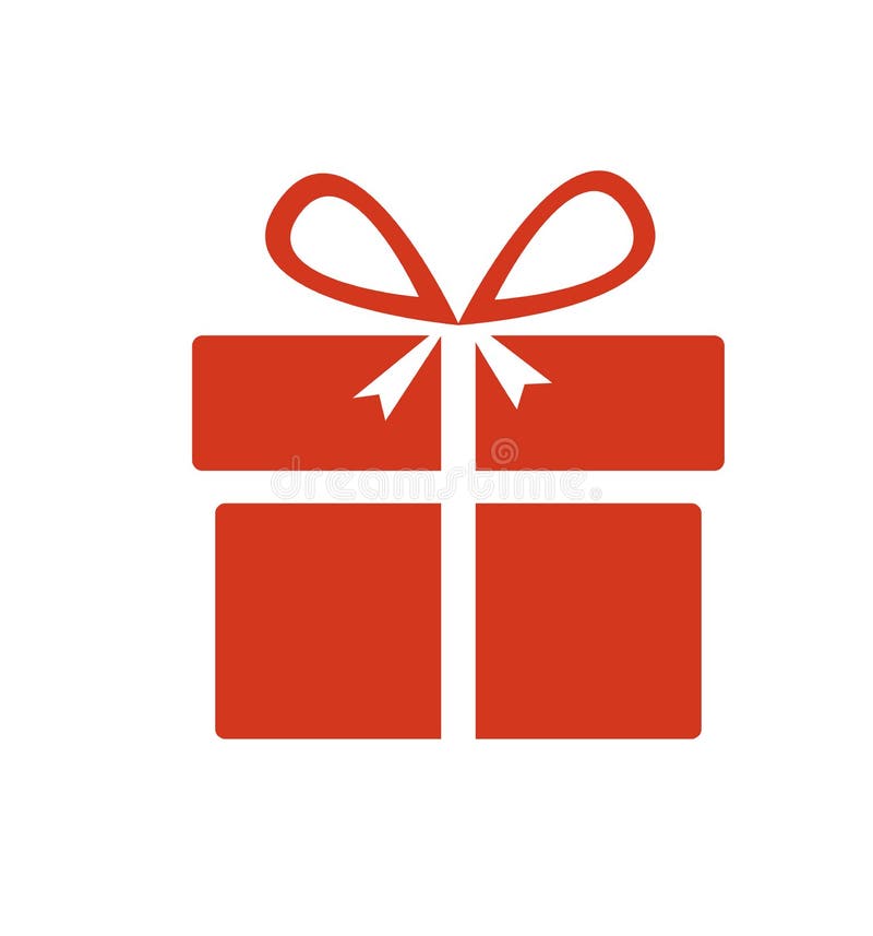 Present Icon Vector Gift Box Isolated on White Stock Vector ...