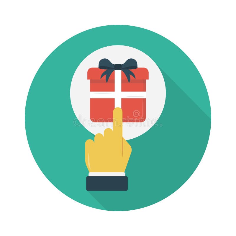 Present Vector Flat Color Icon Stock Illustration - Illustration of ...