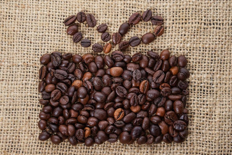Present Made of Coffee Beans Stock Photo - Image of closeup, brown ...