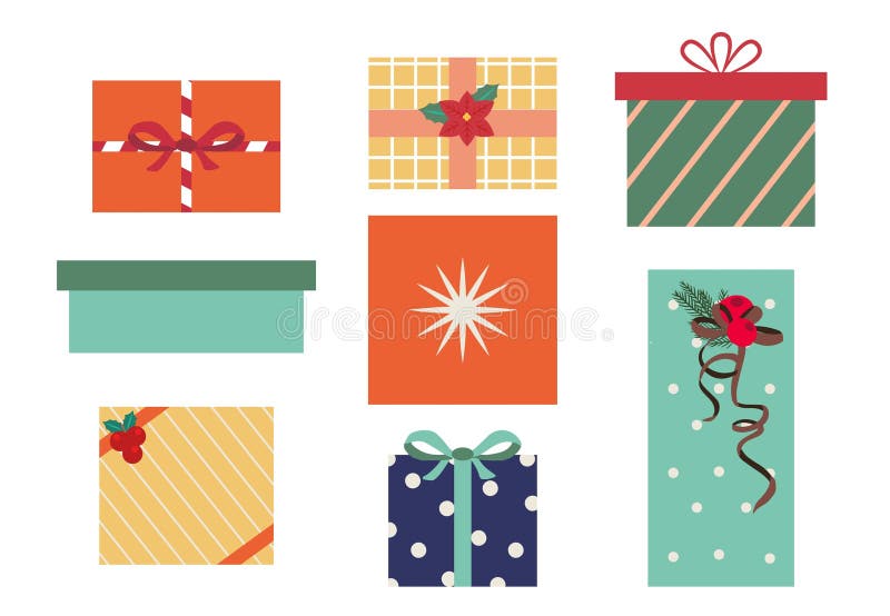 Present Object Collection with Ribbon.Vector Illustration for Icon ...
