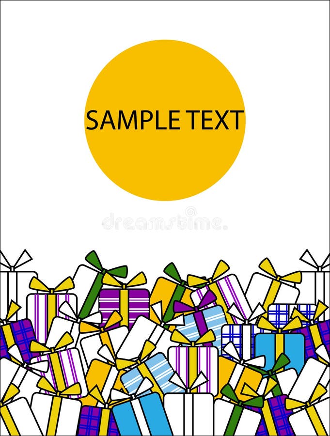 Present_postcard_3 stock vector. Illustration of postcard - 17341710