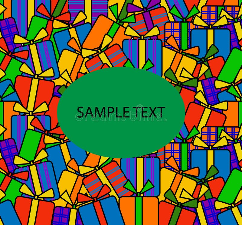 Present_postcard_4 ilustração do vetor. Ilustração de feriado - 17341719