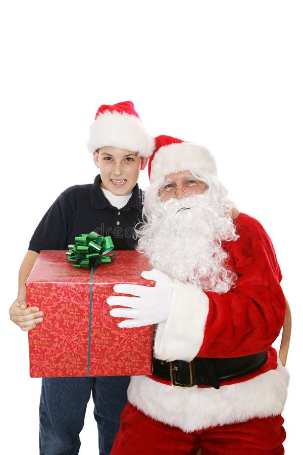 Gift from Santa stock photo. Image of costume, people - 3394548
