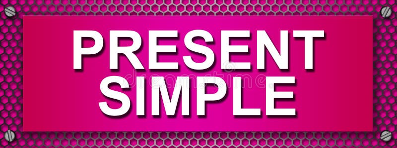 Present Simple Text Quote on a Banner Stock Illustration - Illustration ...