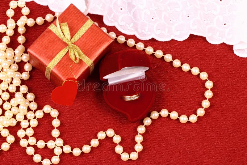 Present for St. Valentine Day Stock Photo - Image of linen, celebration ...