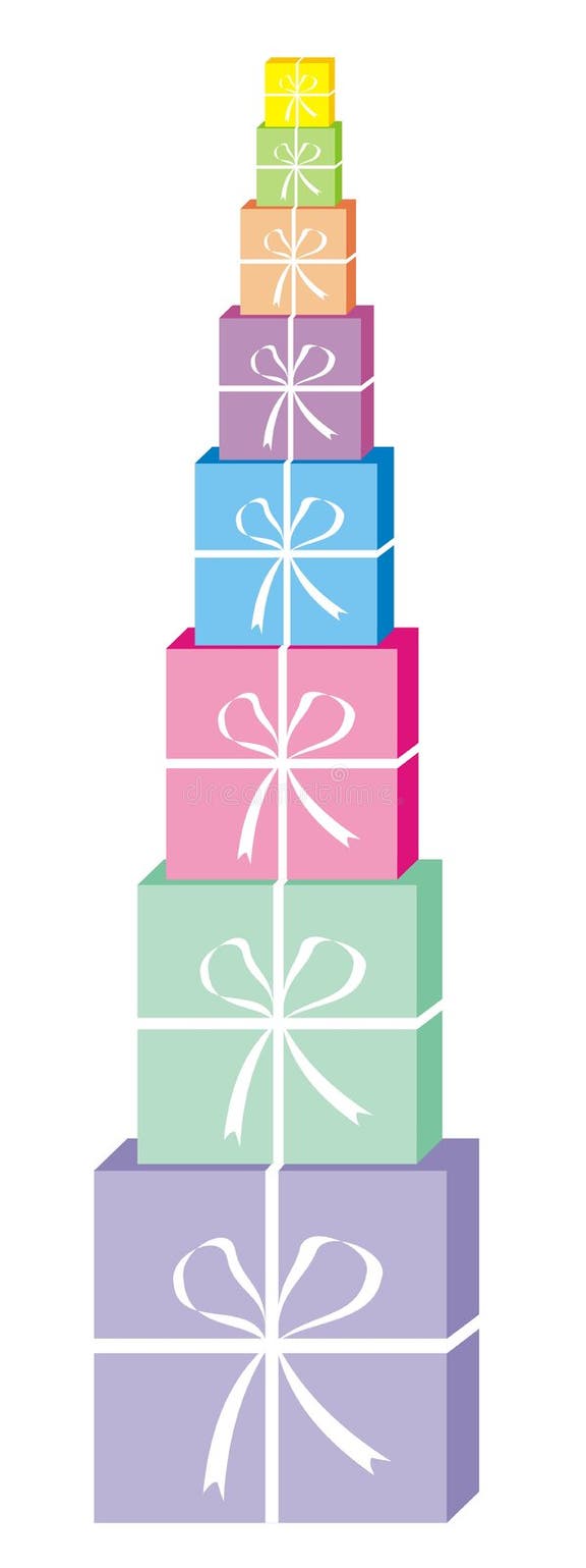 Present stack stock illustration. Illustration of decorative - 1041475