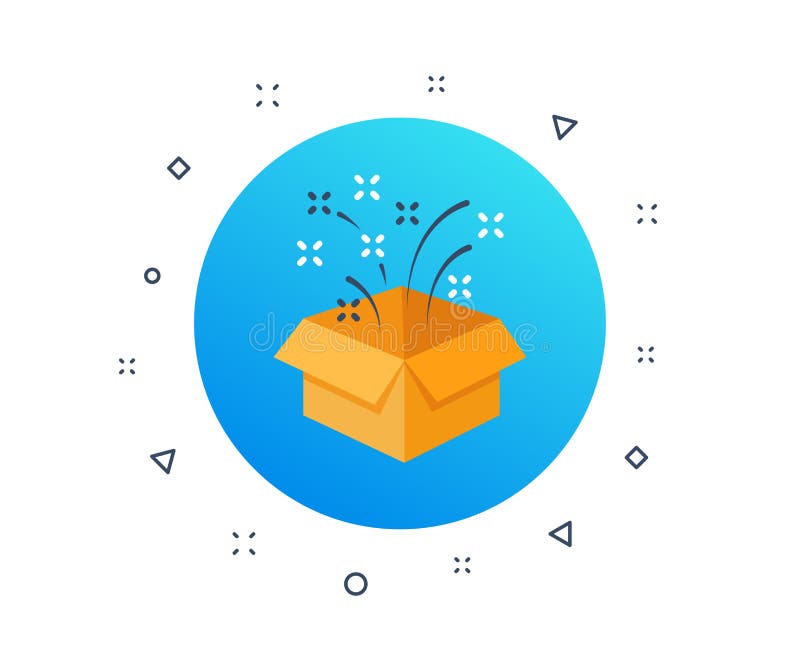 Present, Surprise Yellow Gift Box. Birthday Celebration Icon. Loyalty ...