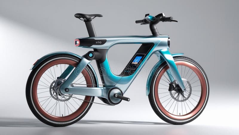 High-tech Mountain Bike with Artificial Intelligence Stock Illustration ...