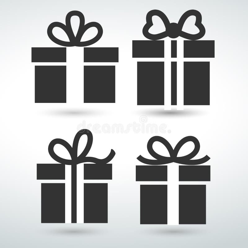 Present Vector Icon Isolated Vector on a White Background Stock ...