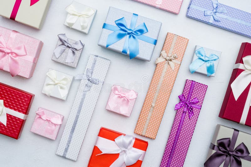 Present Wrapping Craft Creative Idea Boxes Design Stock Photo - Image ...