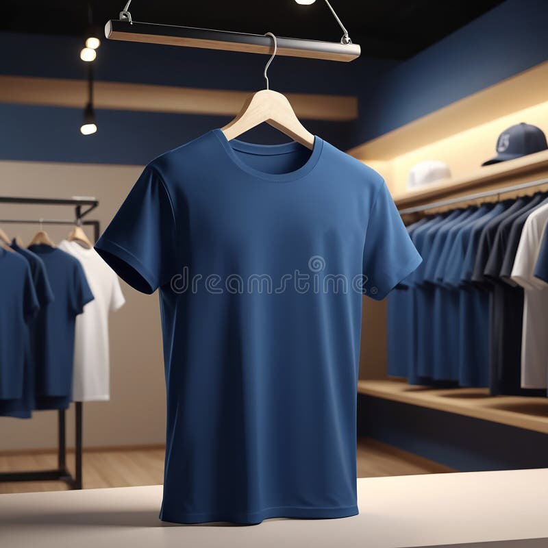 Stylish Empty T-Shirt Display Mockup - High Definition 3D Render with ...