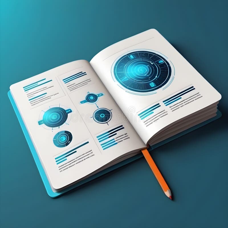 Digital Tech Journal Clipart Stock Illustration - Illustration of ...