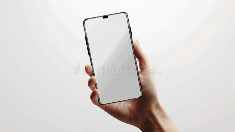 Contemporary Mobile Screen Mockup - Frontal Perspective Stock ...